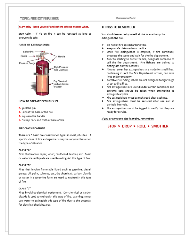 Safety Topic-Fire Extinguishers | Safety2Go